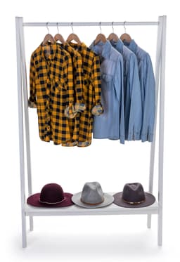 Wood Teepee Clothing Rail with Base Shelf | Hanging Garment Rod ...