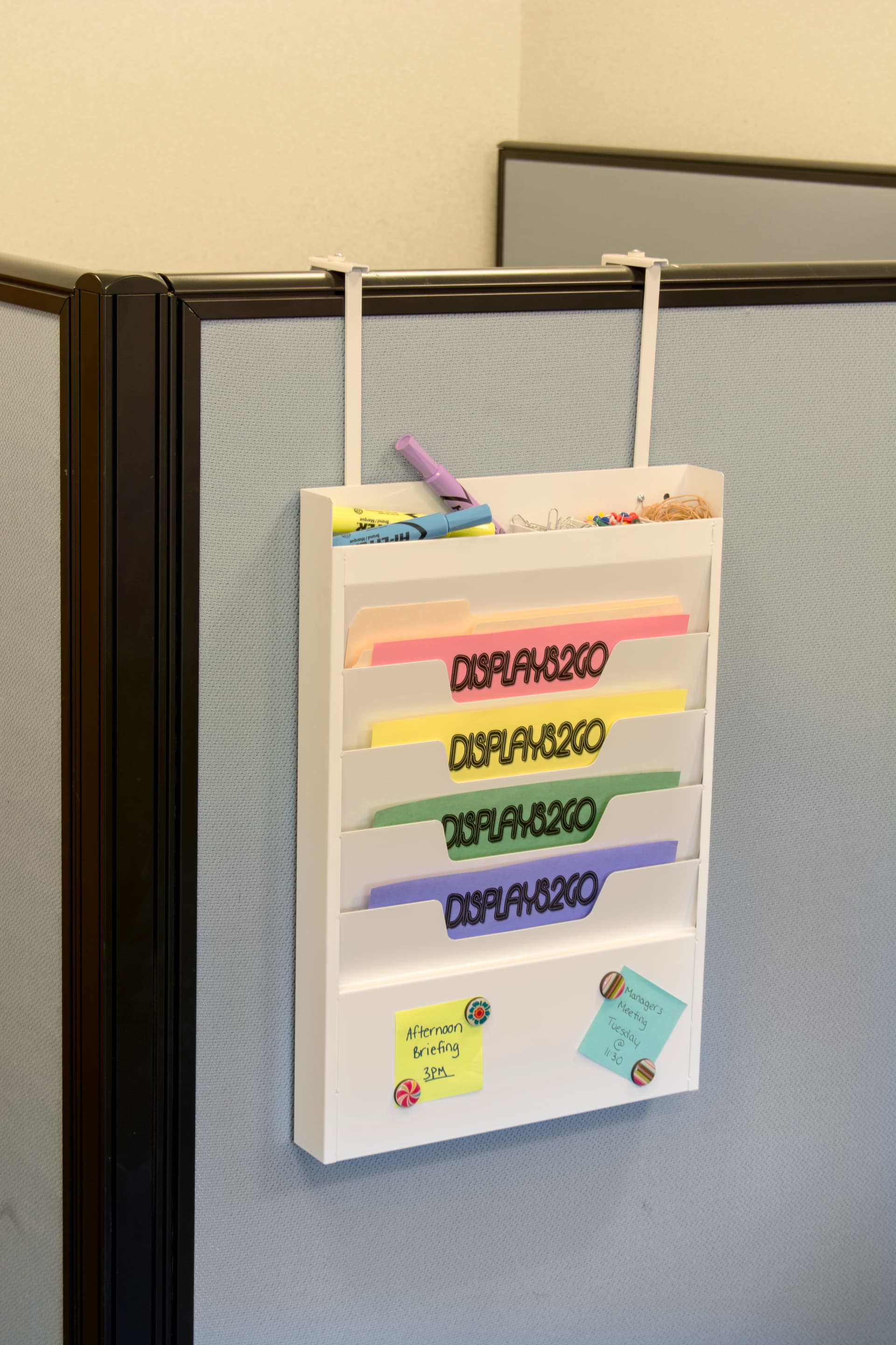 White Wall File | For Office Cubicles | Displays2Go