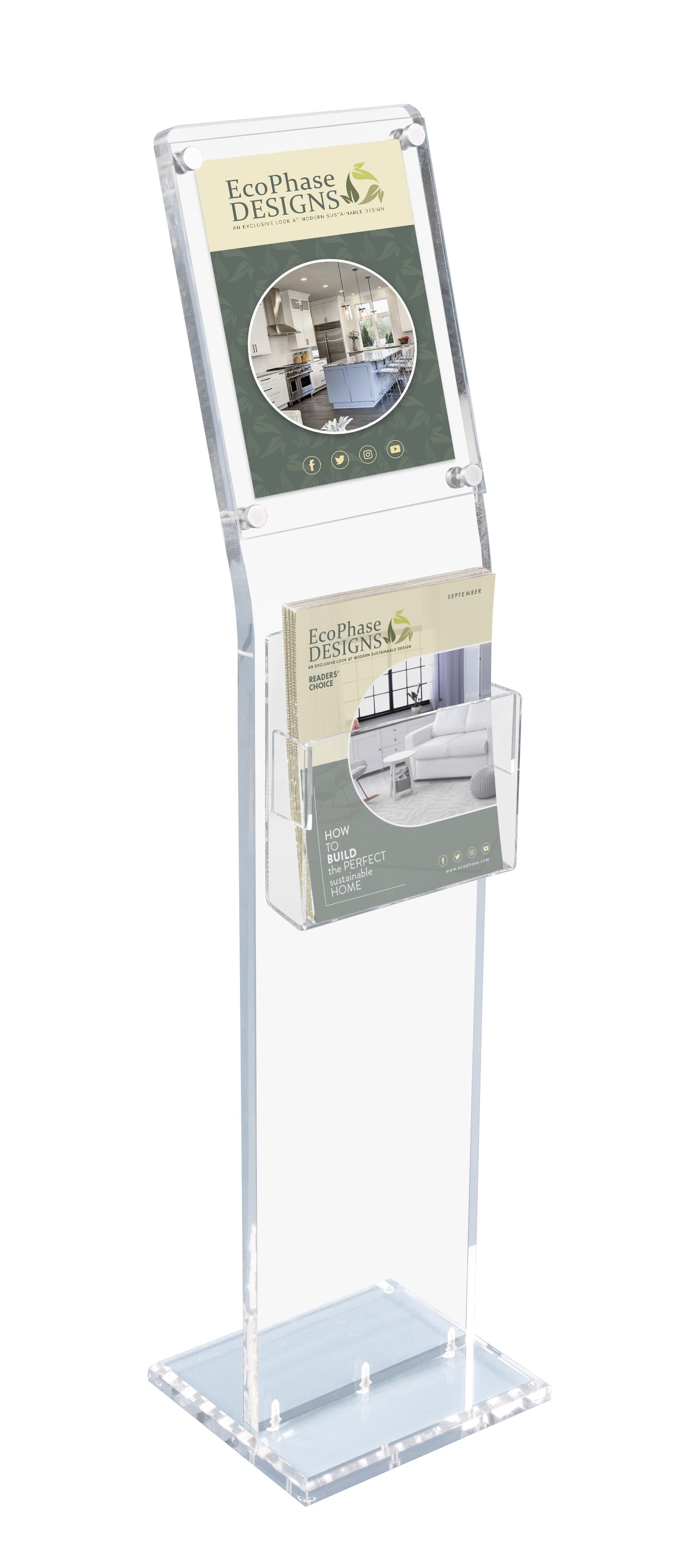 11 x 14 Acrylic Display Stand- Adjustable Pocket | Displays2Go