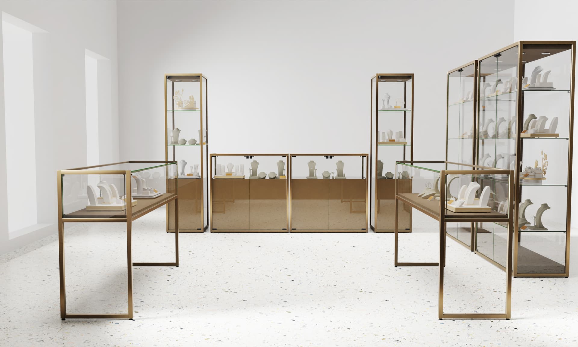 Locking Glass Display Cabinet | Adjustable Shelves | Displays2Go