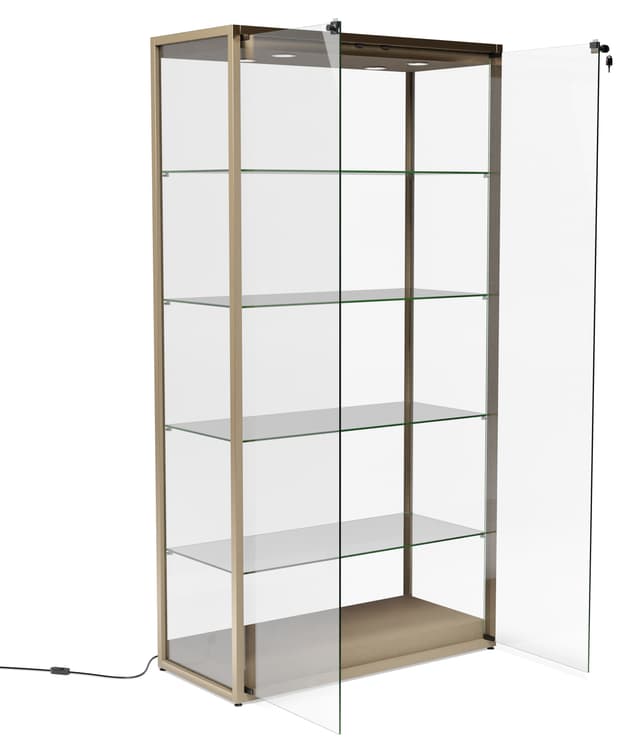Locking Glass Display Cabinet | Adjustable Shelves | Displays2Go