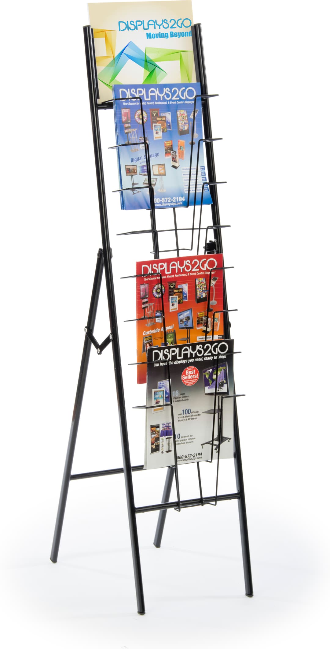 8 Tier Fold Up Magazine Stand | Portable for Trade Shows | Displays2Go