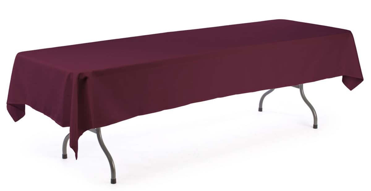 Burgundy Table Drape | Tablecloth for 8-Foot Tables | Displays2Go
