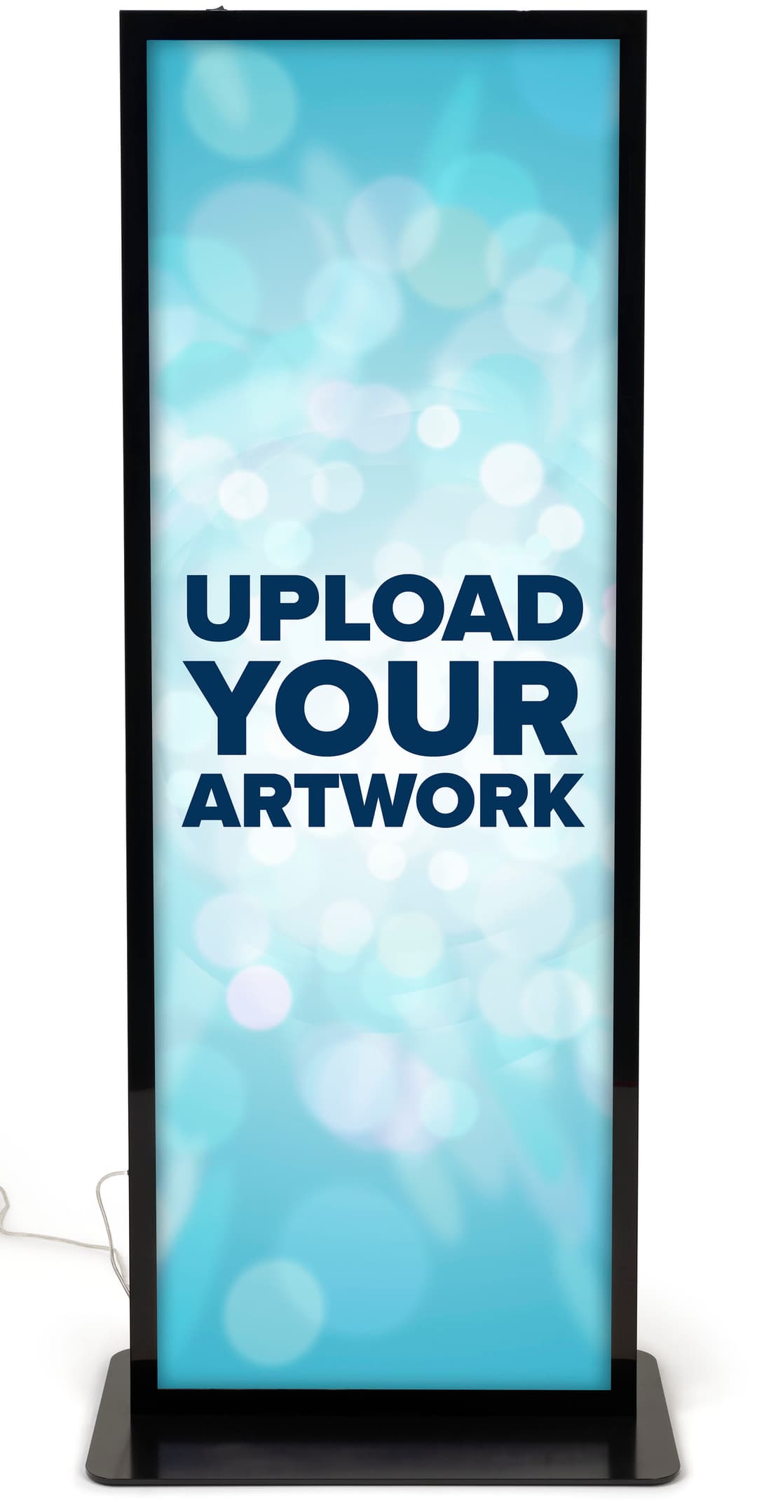 Illuminated Floor Poster Stand | Double-Sided Custom Graphic | Displays2Go