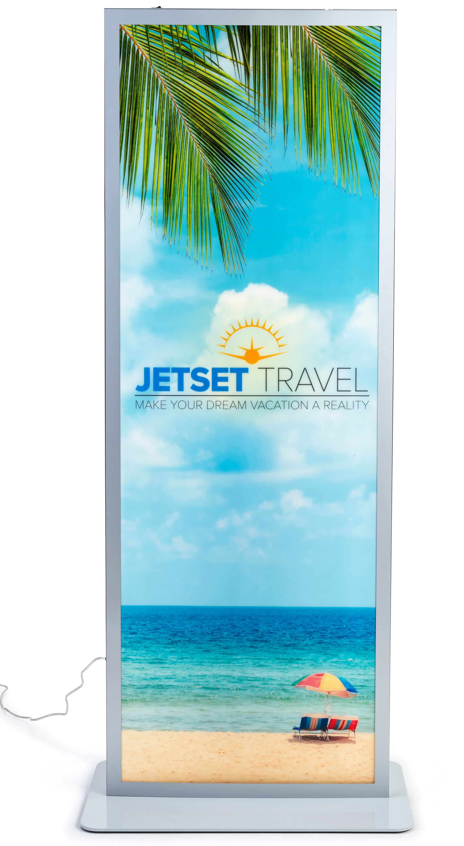 LED Floor Sign Totem Stand | Light Up Personalized Posters | Displays2Go