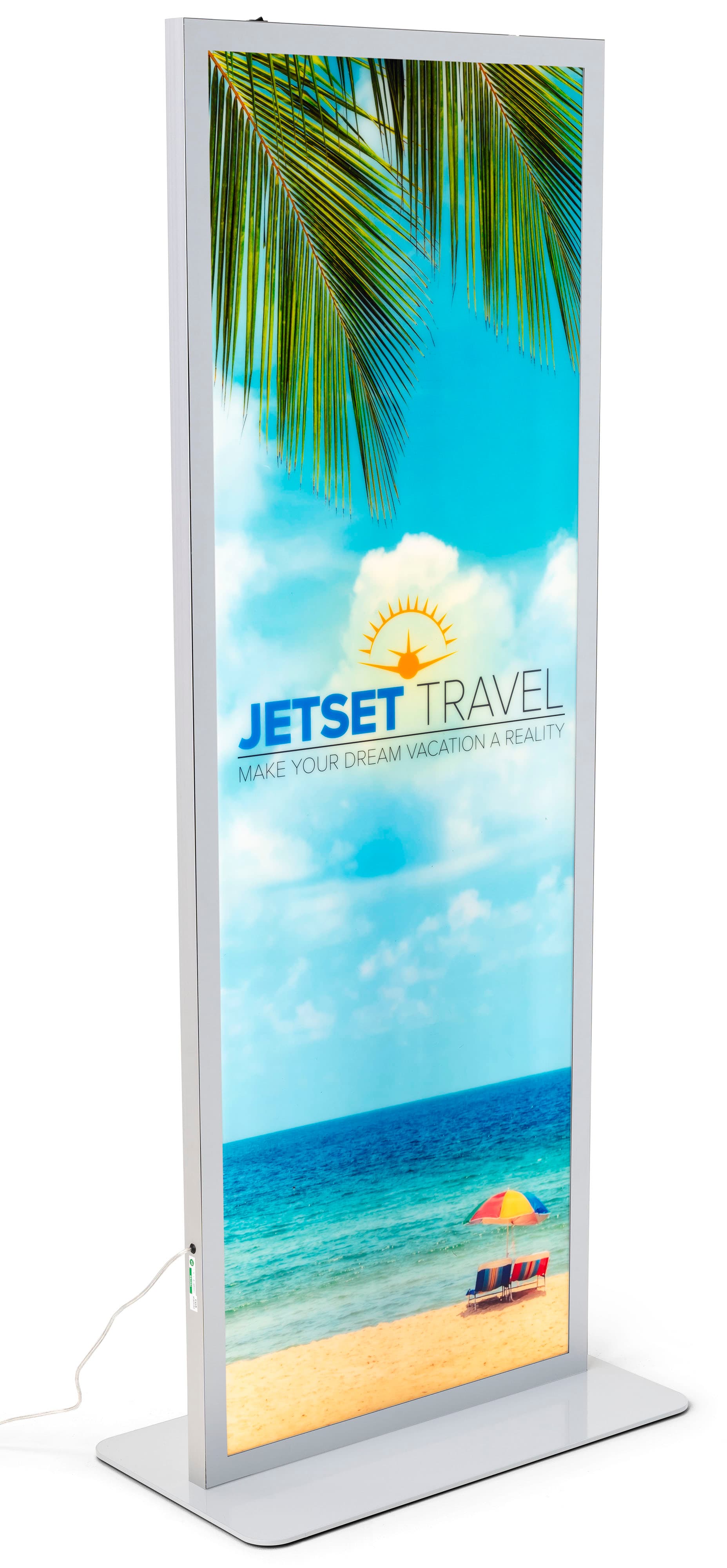 LED Floor Sign Totem Stand | Light Up Personalized Posters | Displays2Go