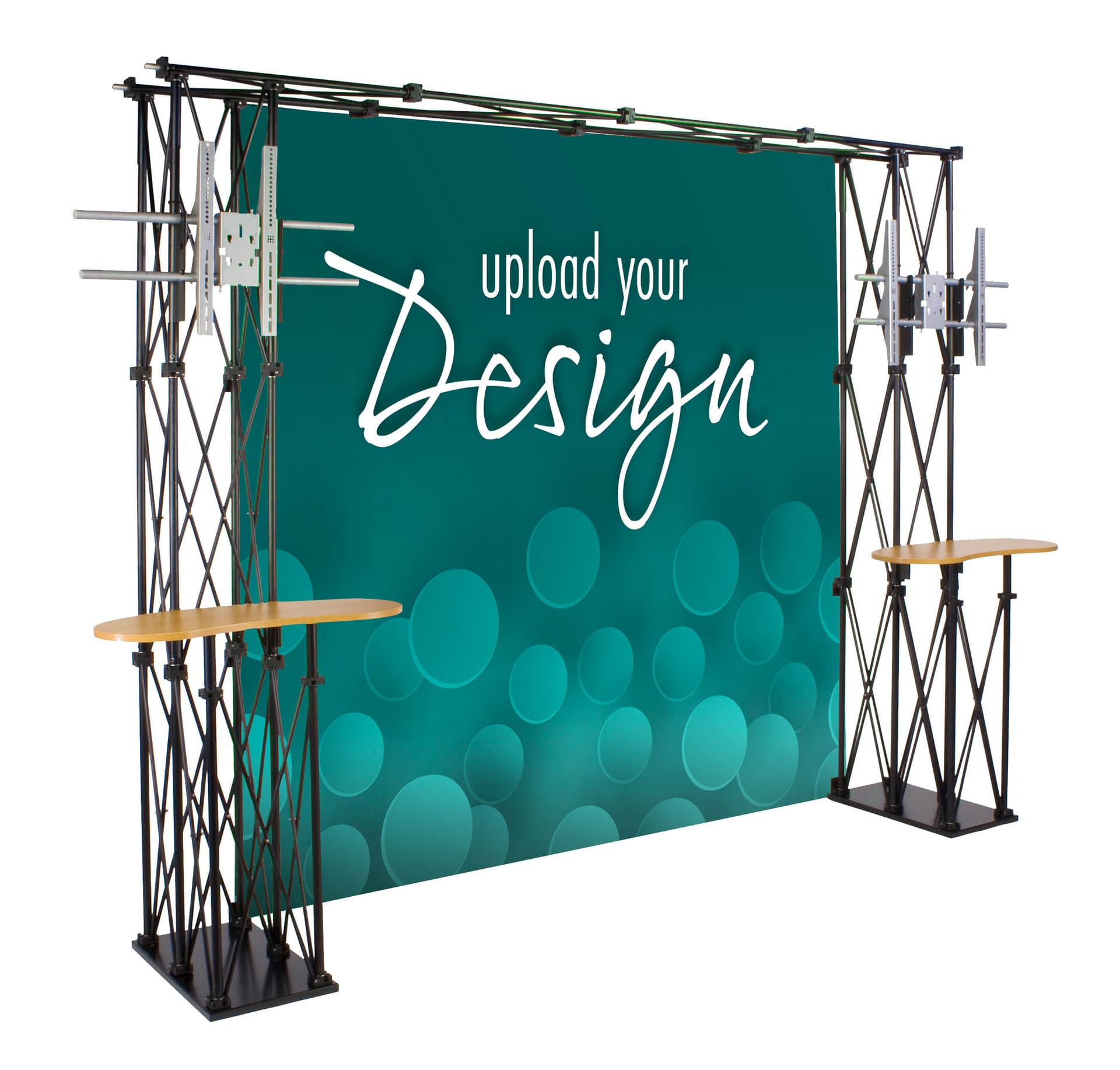 Truss Trade Show Booth Backdrop | Includes 8'x8' Custom Graphic ...