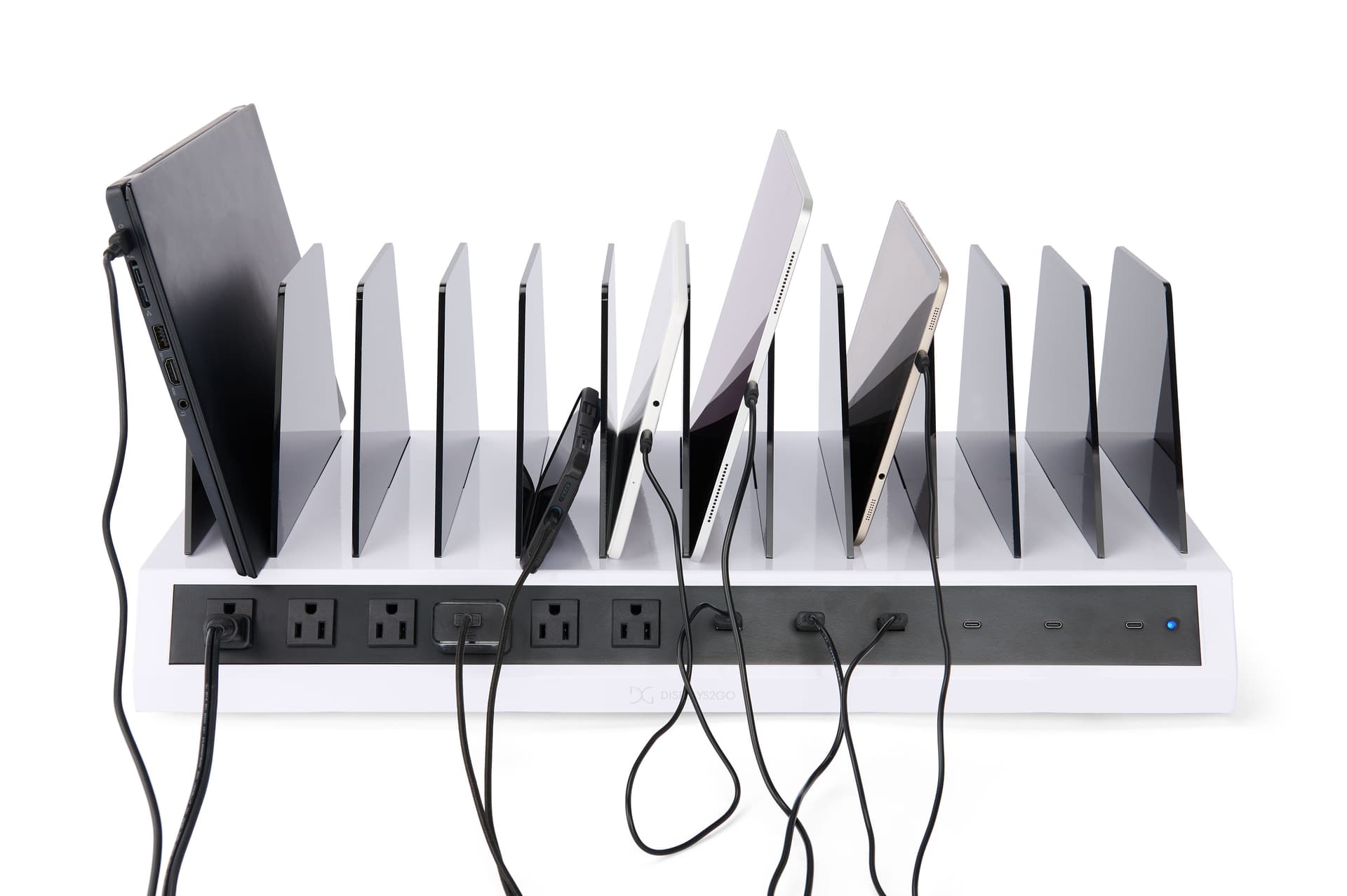 Tabletop Charging Station | Removable Dividers | Displays2Go