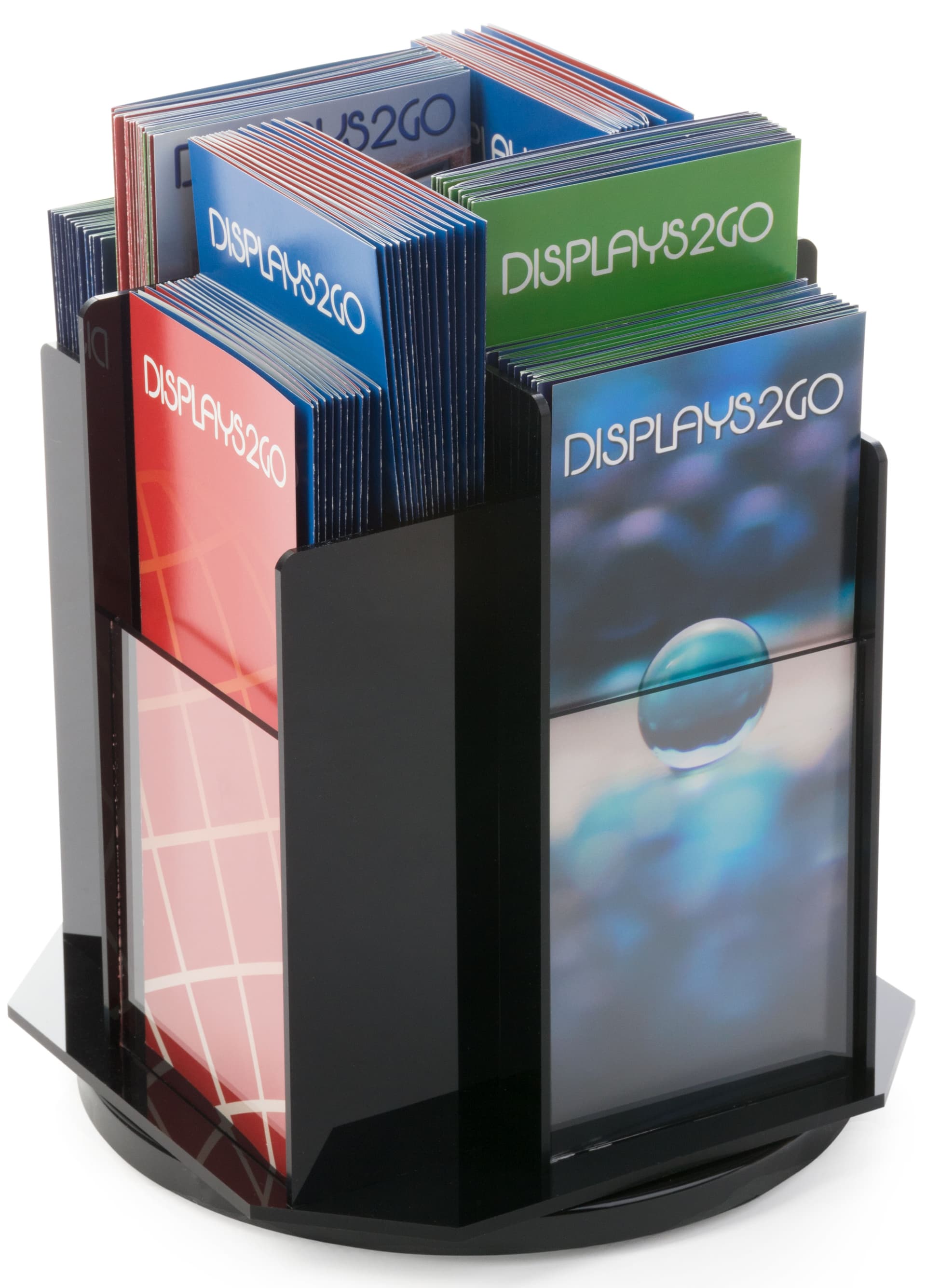 Rotating Literature Holder | Countertop Brochure Spinner Display ...