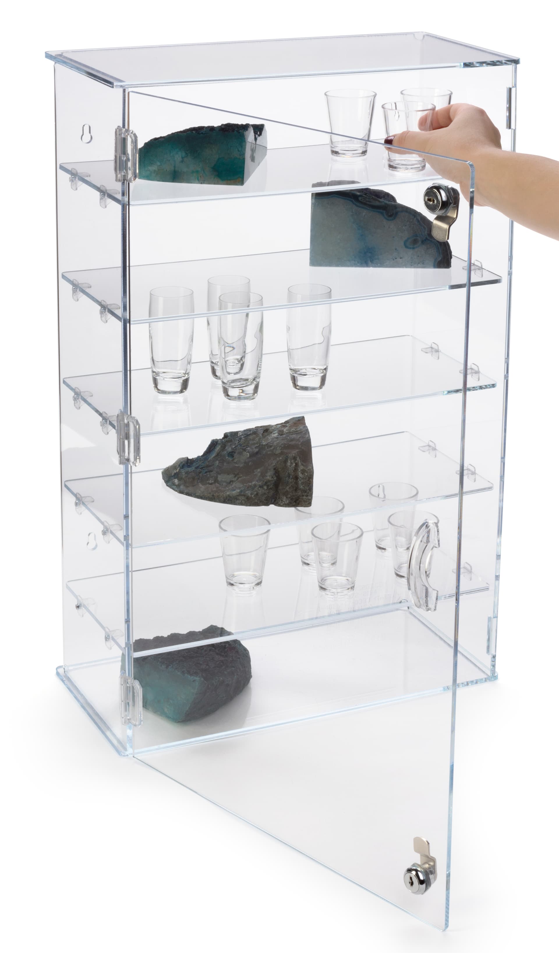 Acrylic Counter Showcase | Dual Door Locks | Displays2Go