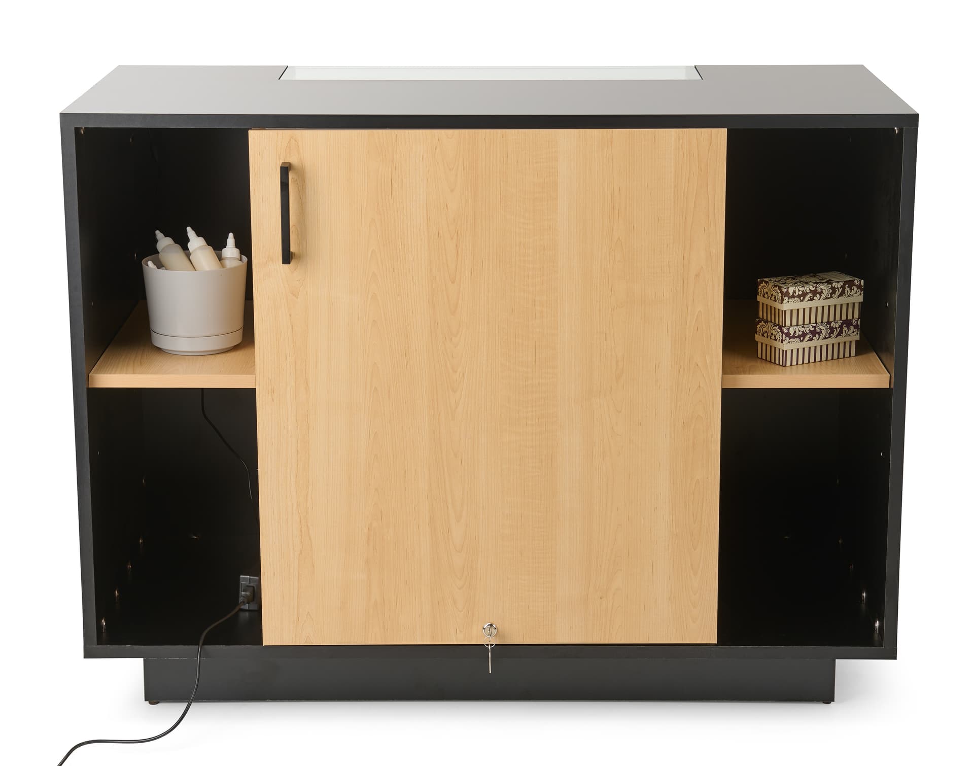 Two Tone Retail Showcase | LED Illuminated Cash Wrap | Displays2Go