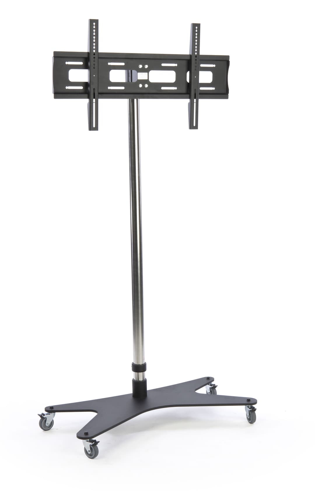 TV Stand With Casters | Black & Chrome Finishes | Displays2Go