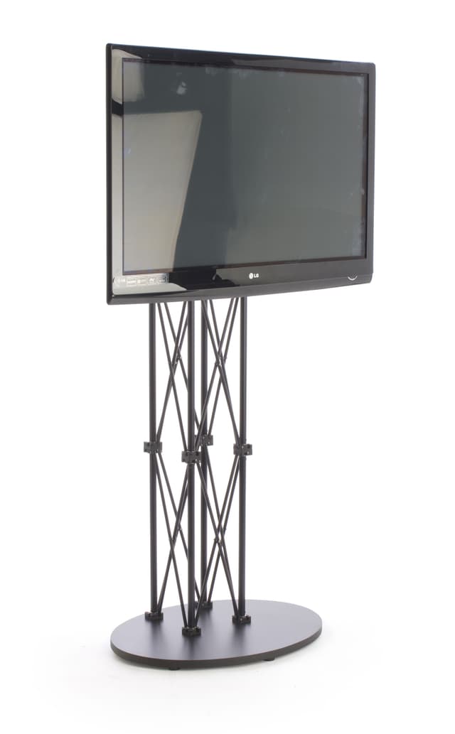 LCD TV Stands | Black Truss Racks for Trade Shows | Displays2Go