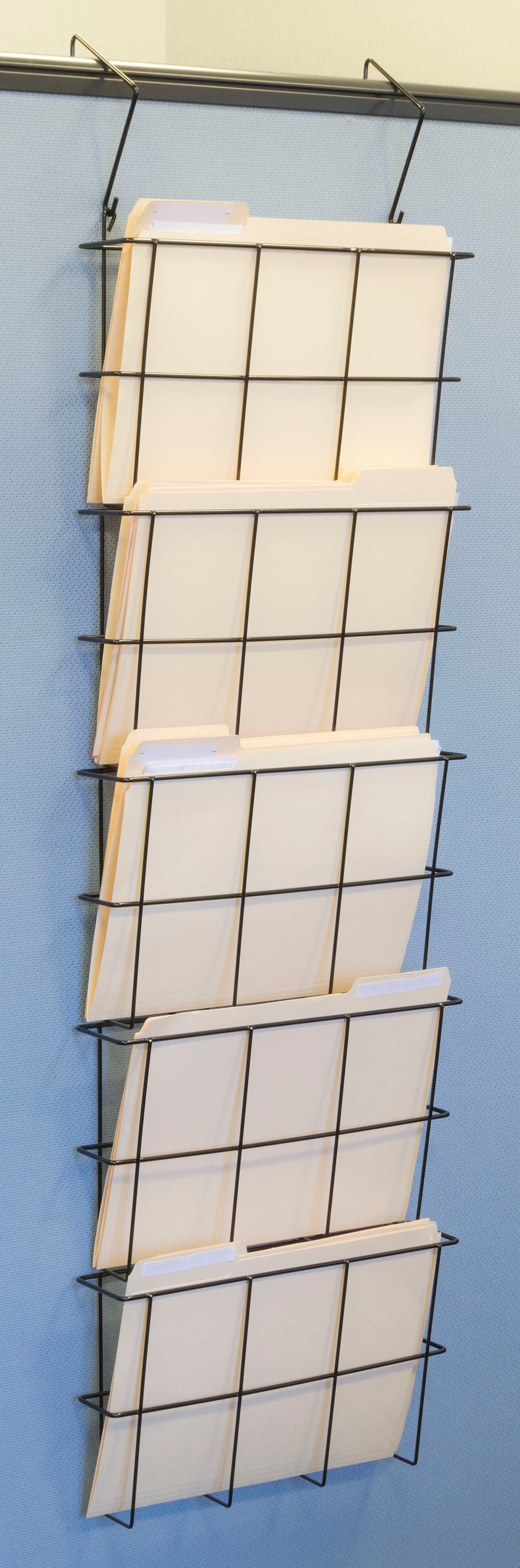 Wire Wall Pocket Organizer | Mounts on Wall or Cubicle | Displays2Go