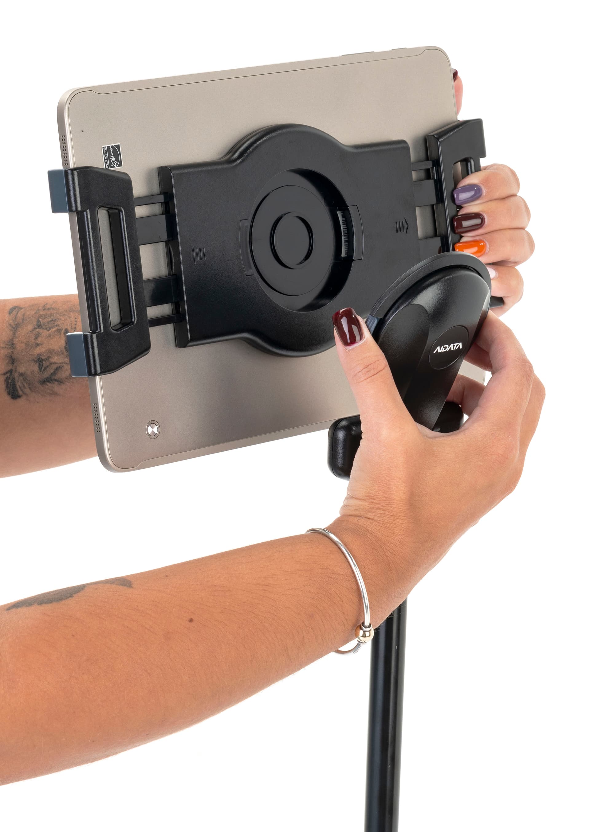 Adjustable Rolling Tablet Stand | Aidata Mobile ViewStand | Displays2Go