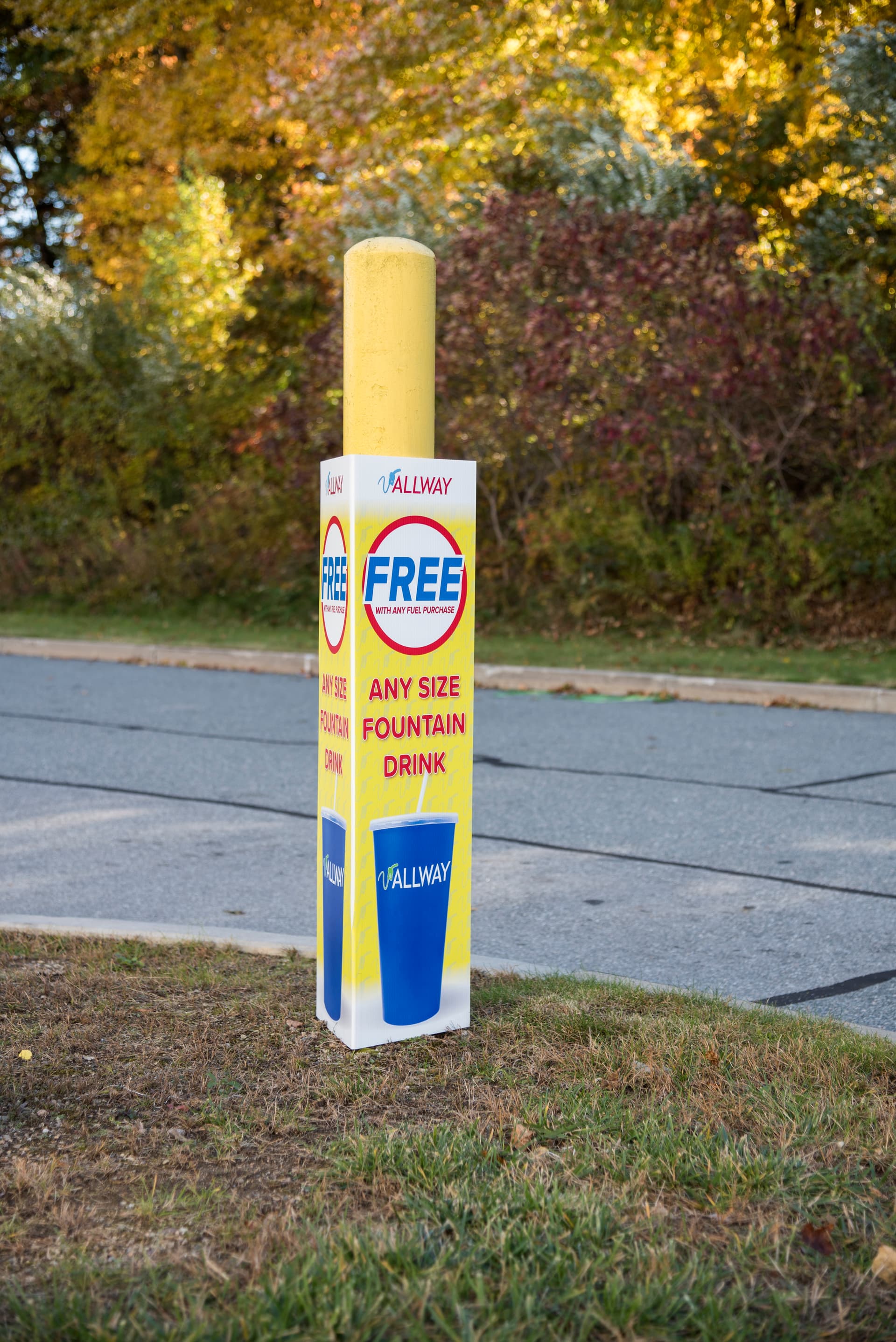 Printed Coroplast Bollard Cover Sign | Interlocking Sides | Displays2Go