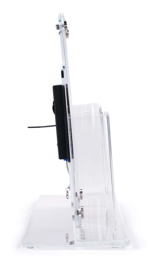 Counter Brochure Display with Multimedia Sign | 2-Pocket | Displays2Go