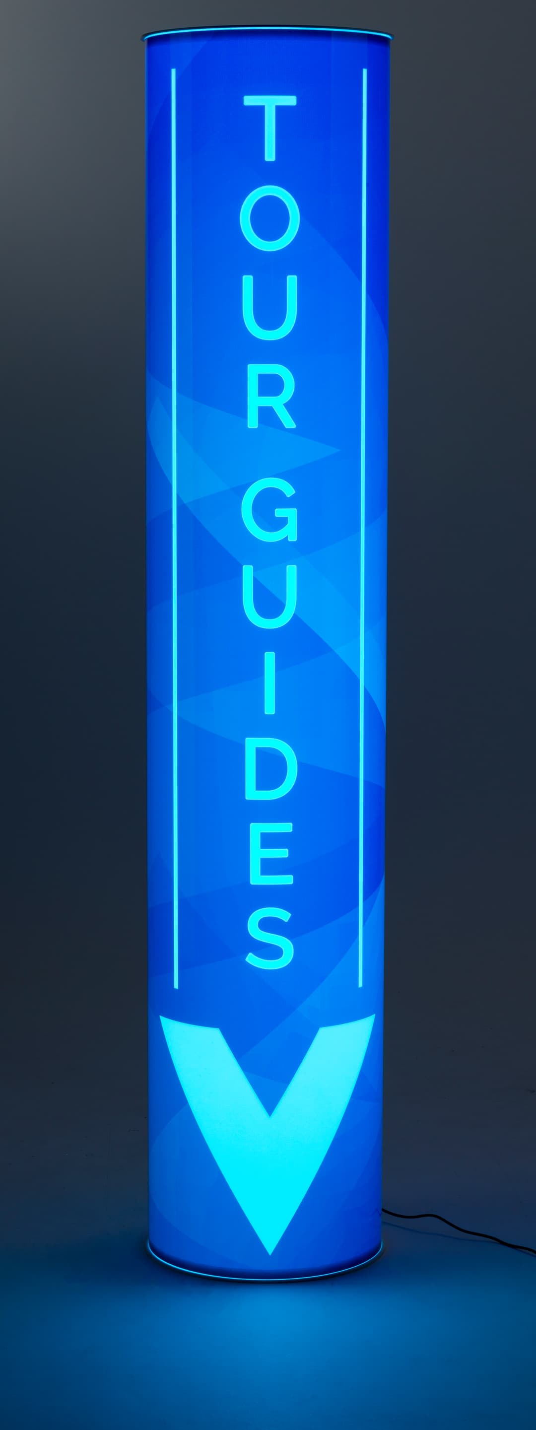 Custom Portable Illuminated Pillar Sign | 60” Cylindrical Tower ...