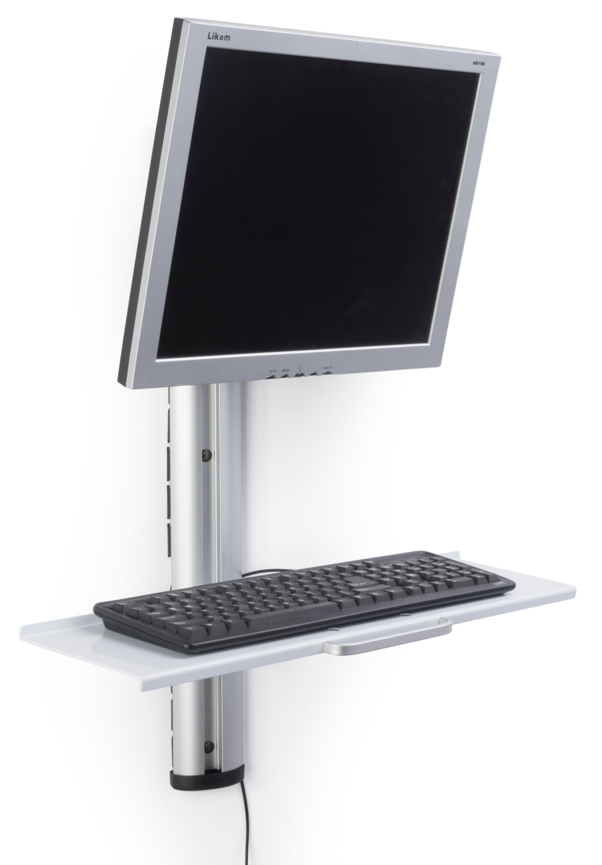 Adjustable Wall Mount Computer Station | Cable Management | Displays2Go