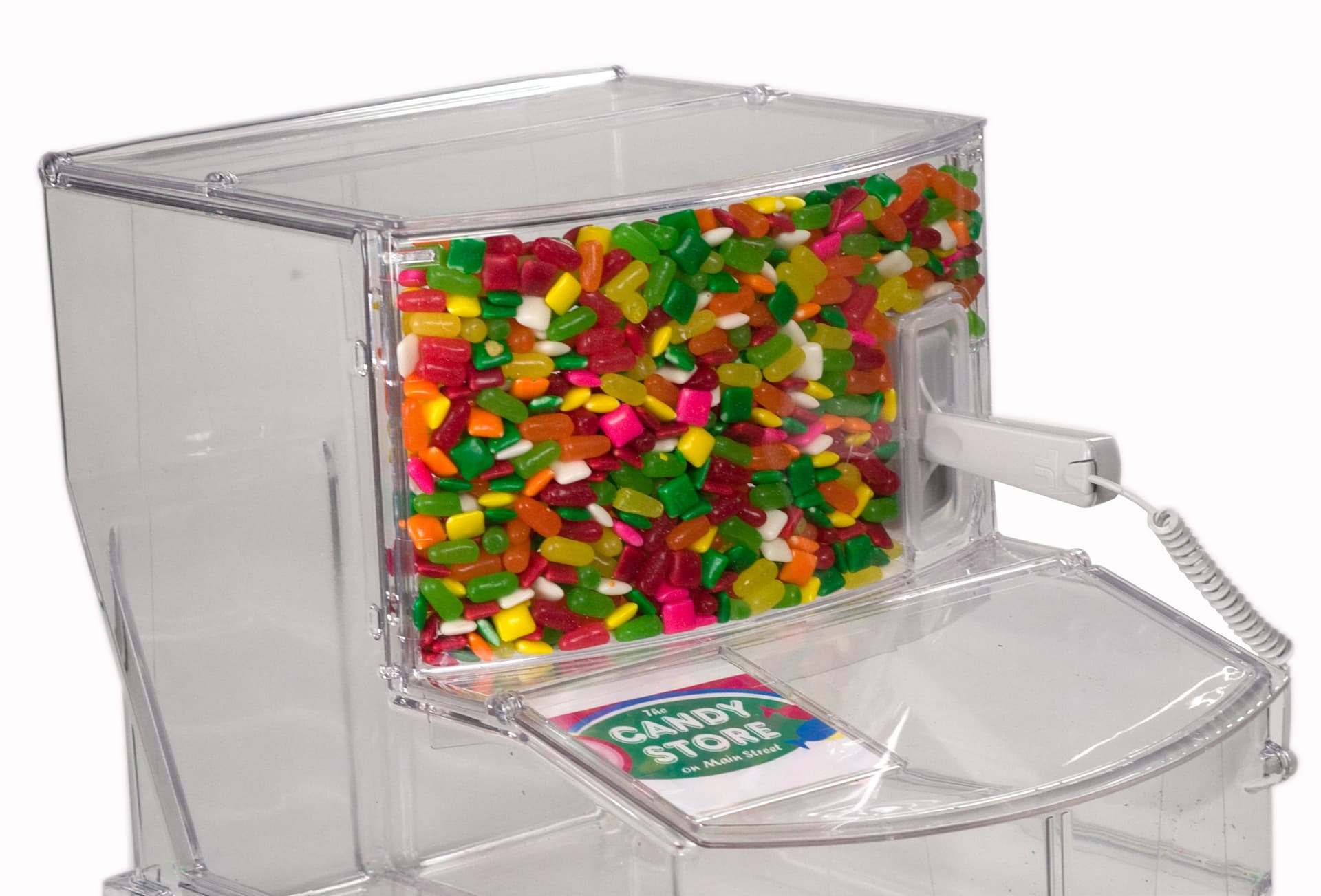 5 Gallon Acrylic Candy Bin - Hinged Doors & Candy Scoop | Displays2Go
