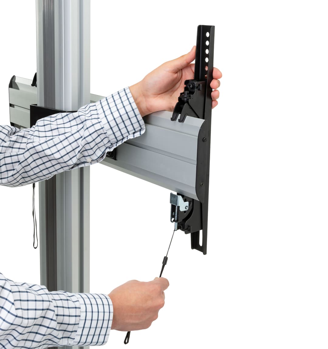 3x2 Multi Monitor Floor Stand | Click-in Spring Lock TV Brackets ...