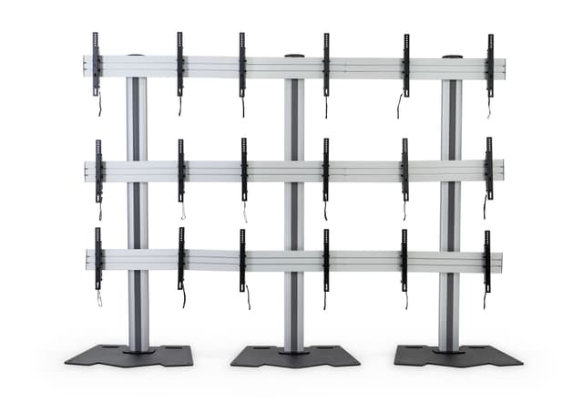 3x3 Video Wall Mount Stand | Adjustable Lateral TV Size Shift | Displays2Go