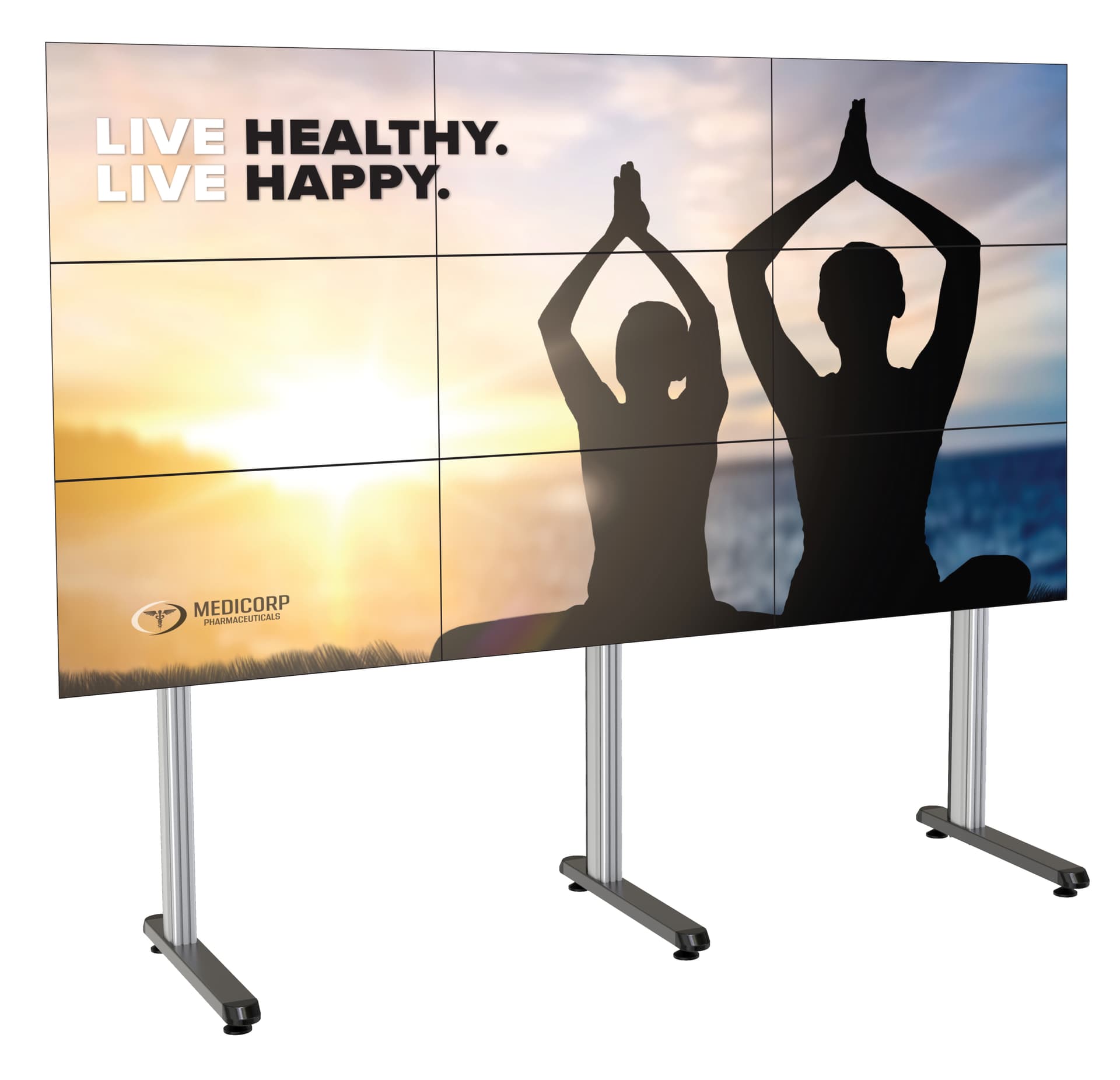 3x3 Portable Multi-Monitor Video Wall | Lightweight Aluminum Cons ...