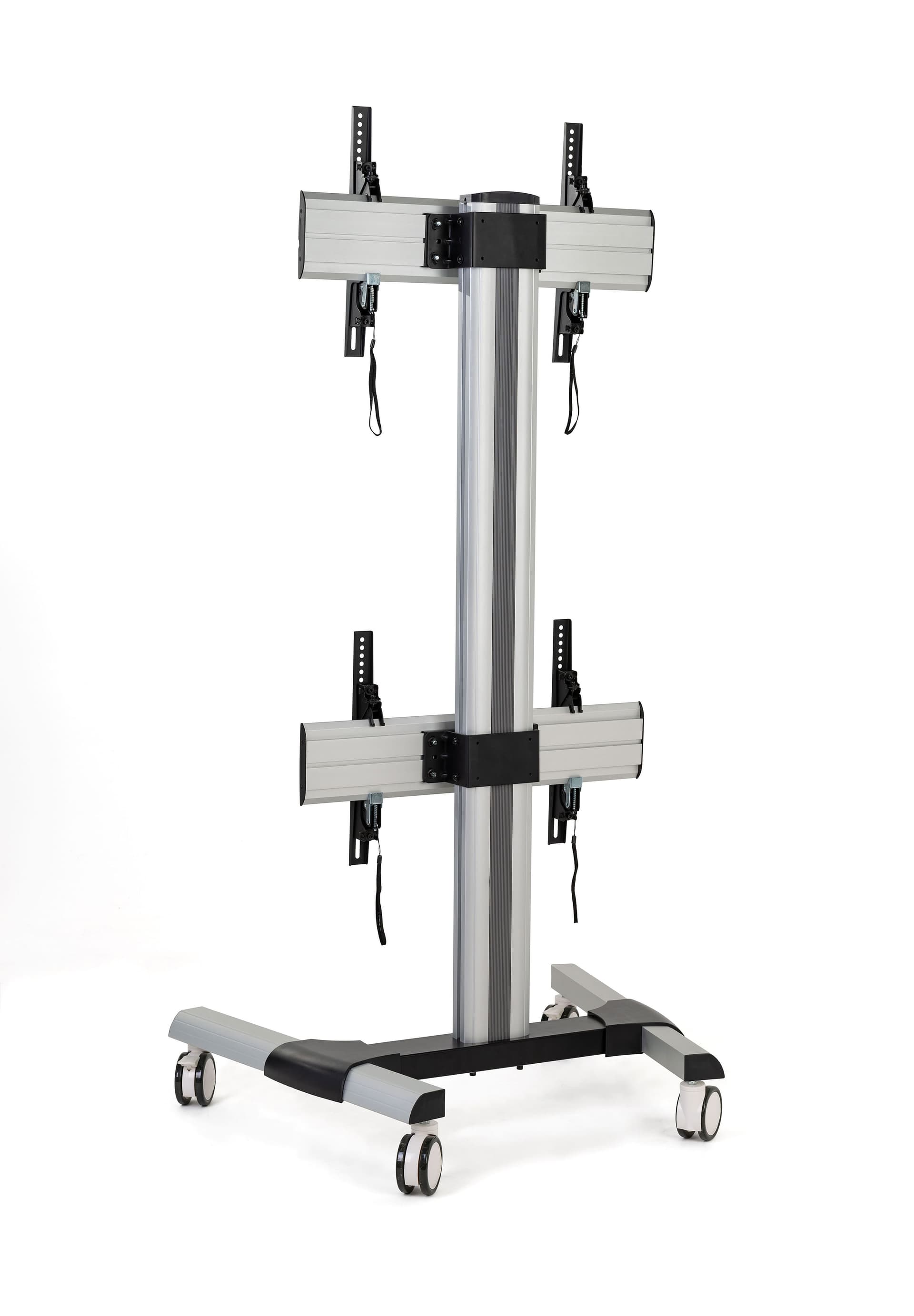 Dual Monitor Floor Stand | Heavy Duty Casters | Displays2Go
