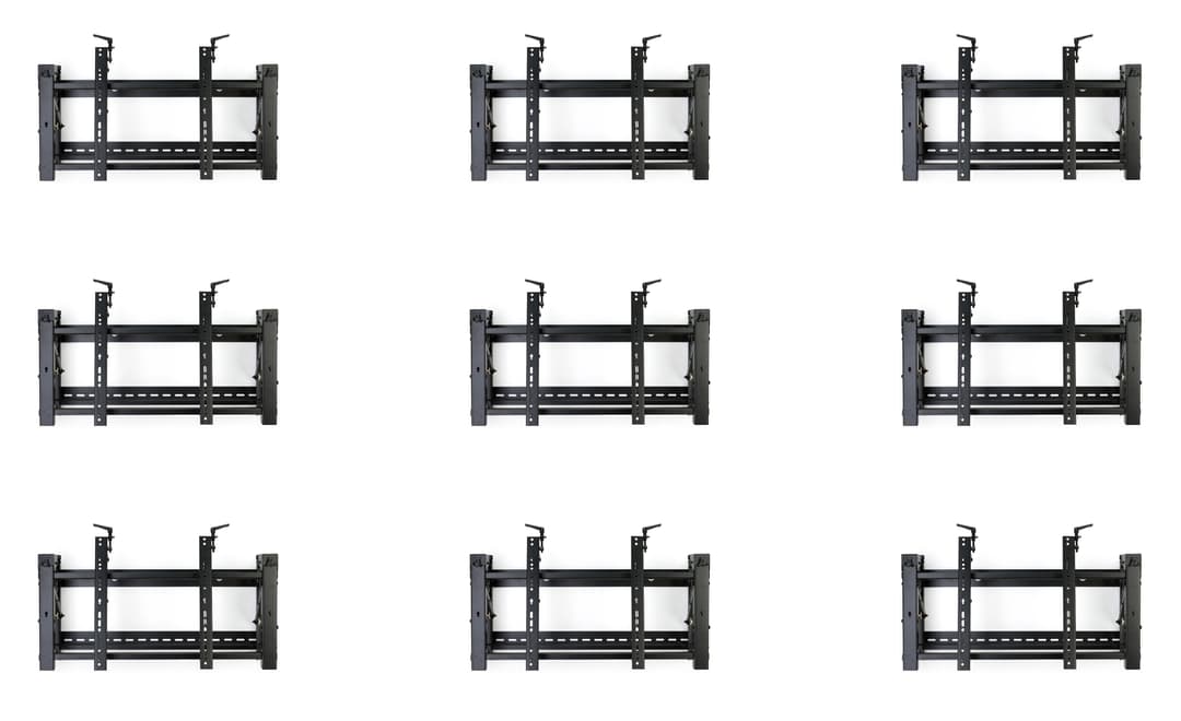 3x3 LED Video Wall Display Mounting System | Lateral Shift | Displays2Go