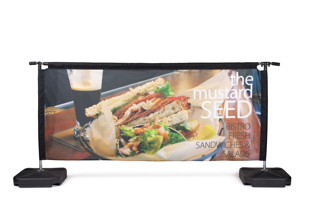 Restaurant Barriers | Full Color Graphics Displays With Stanchions ...