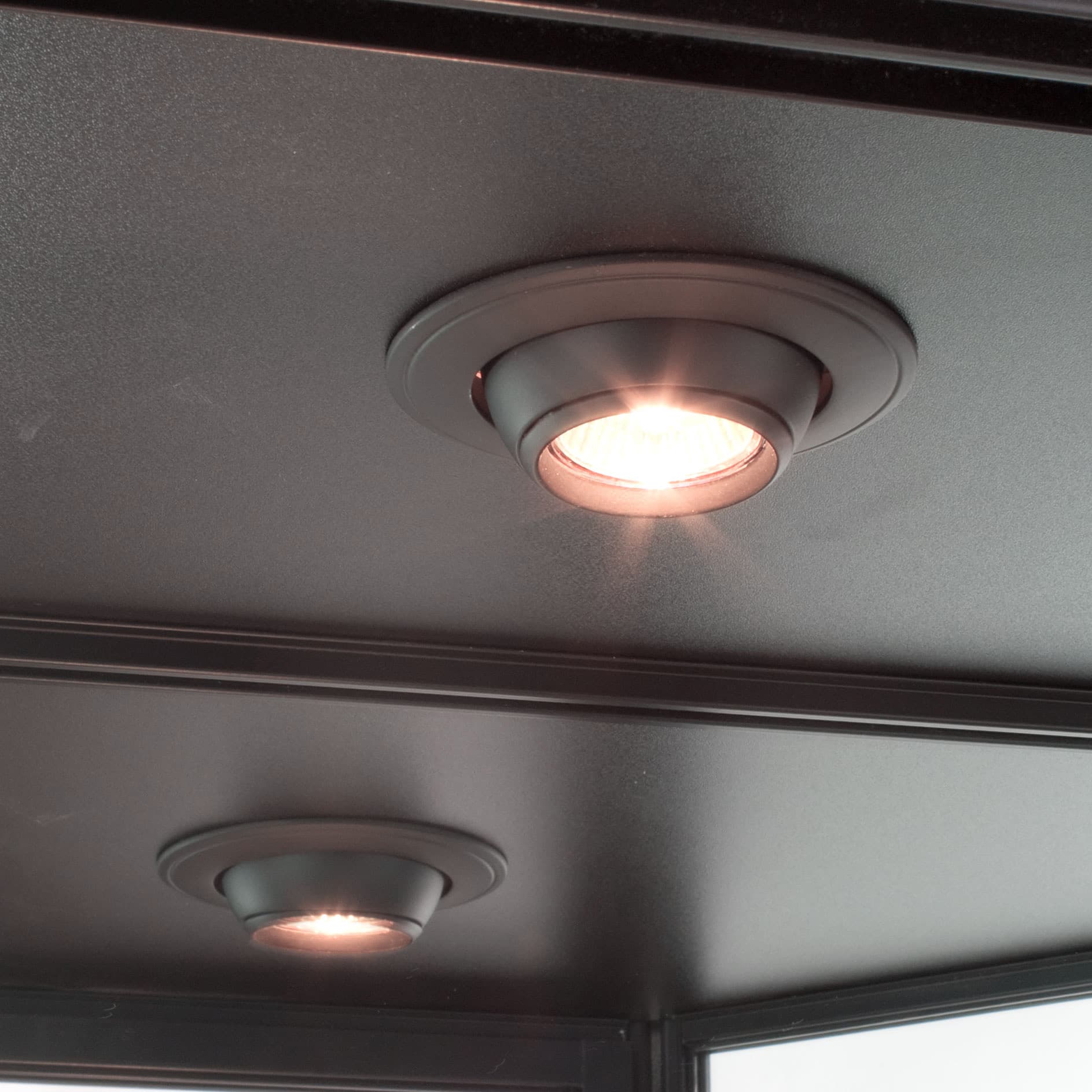 LED Wall Showcase Cabinet | Adjustable Ceiling Lights | Displays2Go