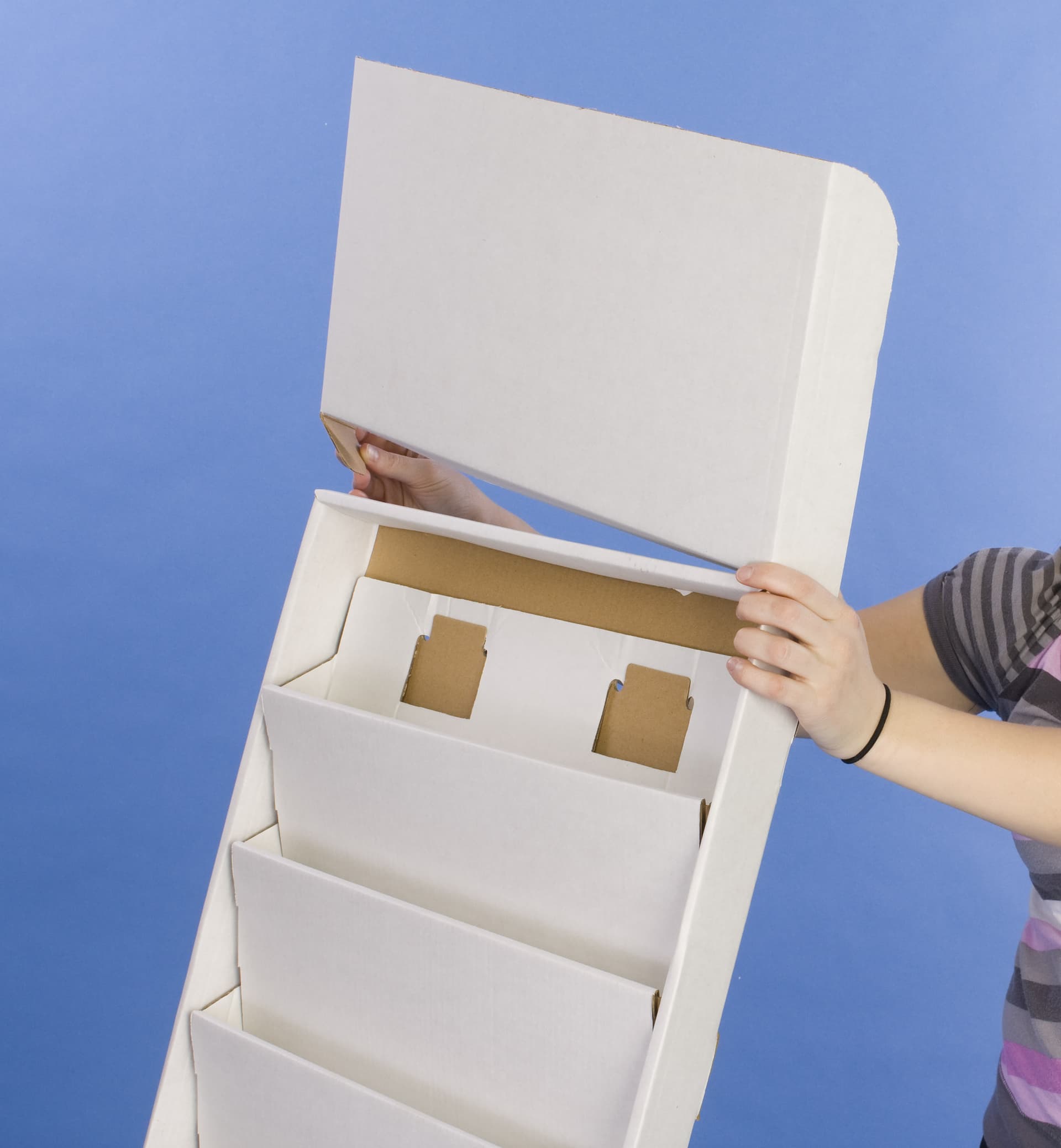 Corrugated Greeting Card Holder | (8) Tier, (24) Pocket | Displays2Go