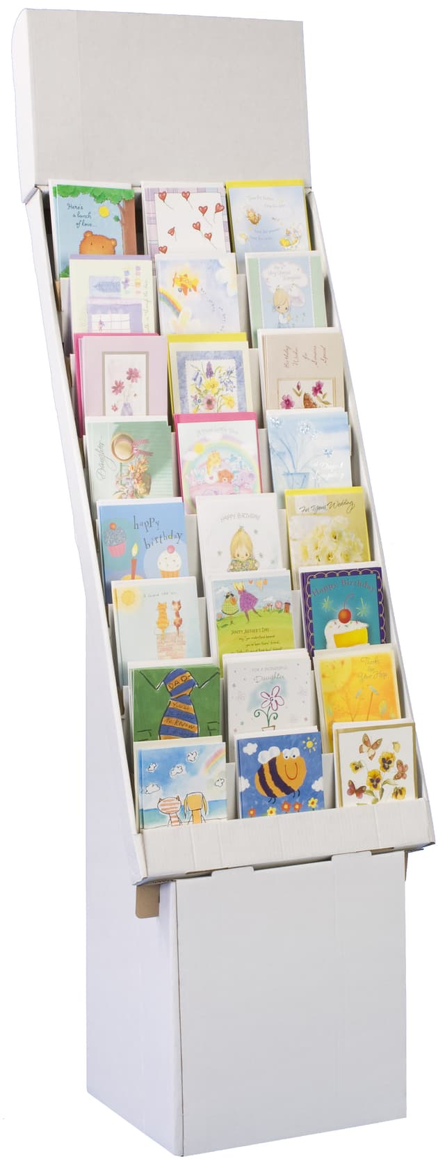 Corrugated Greeting Card Holder | (8) Tier, (24) Pocket | Displays2Go