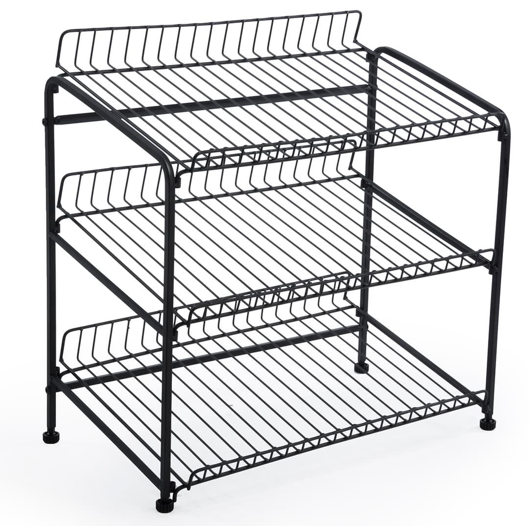 Wire Countertop Display Rack | (3) Open Shelves for Merchandise ...