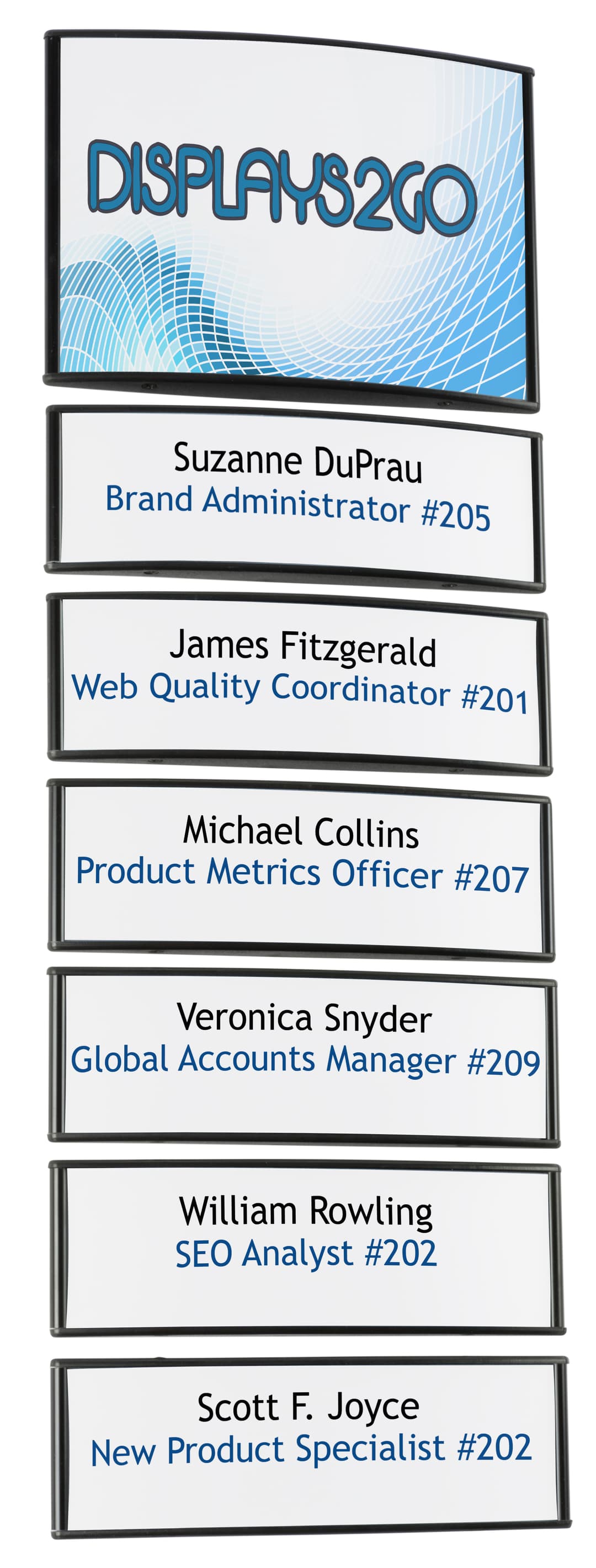 Professional Directory Signs | Aluminum with 6 Snap-Out Plates ...