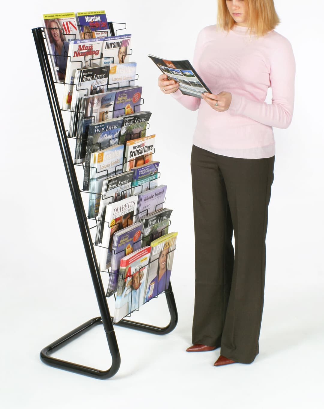Floor Standing Paper Display Rack | (20) Pockets | Displays2Go