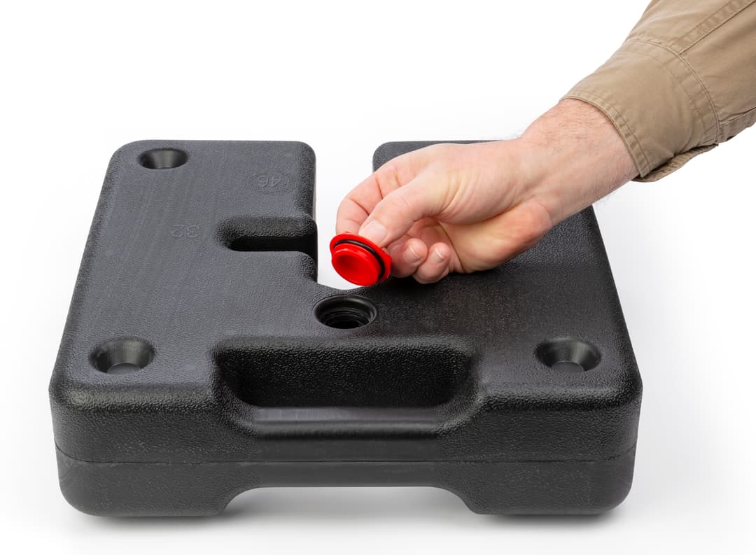 Outdoor Event Water Weights | 22lbs When Filled With Liquid | Displays2Go