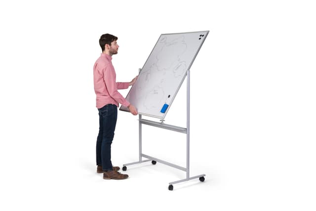 Whiteboard on Wheels | Locking Casters | Displays2Go