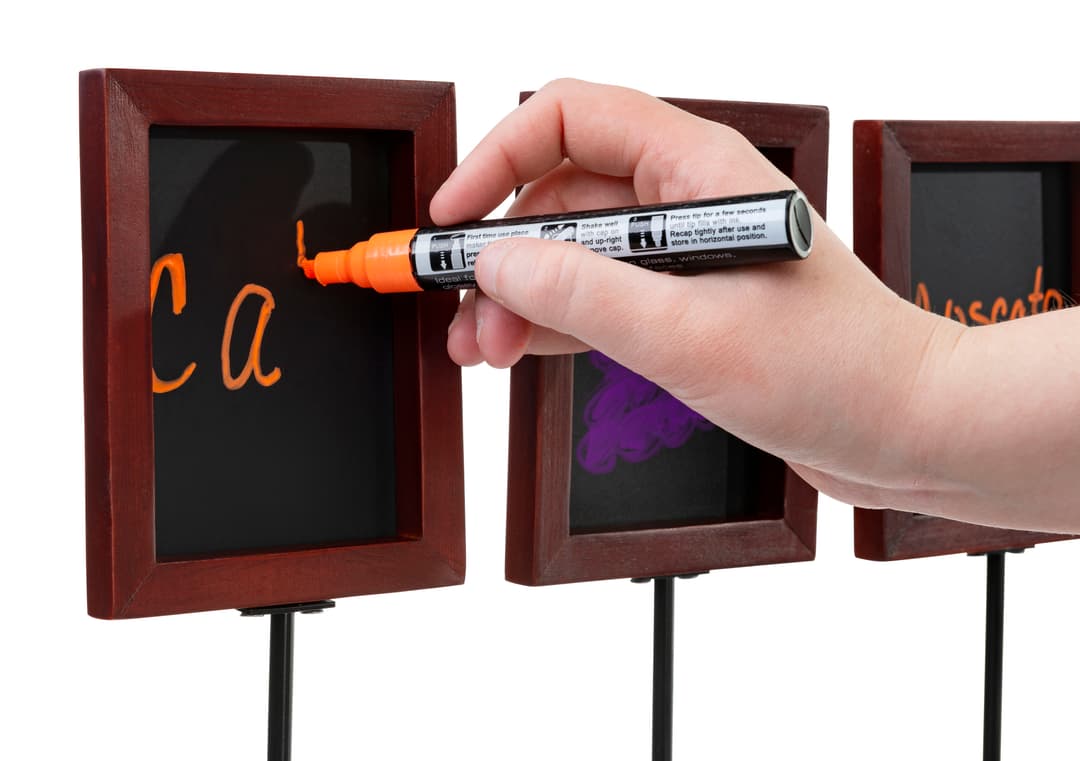 Triple Chalkboard Bottle Display | Contemporary Style | Displays2Go
