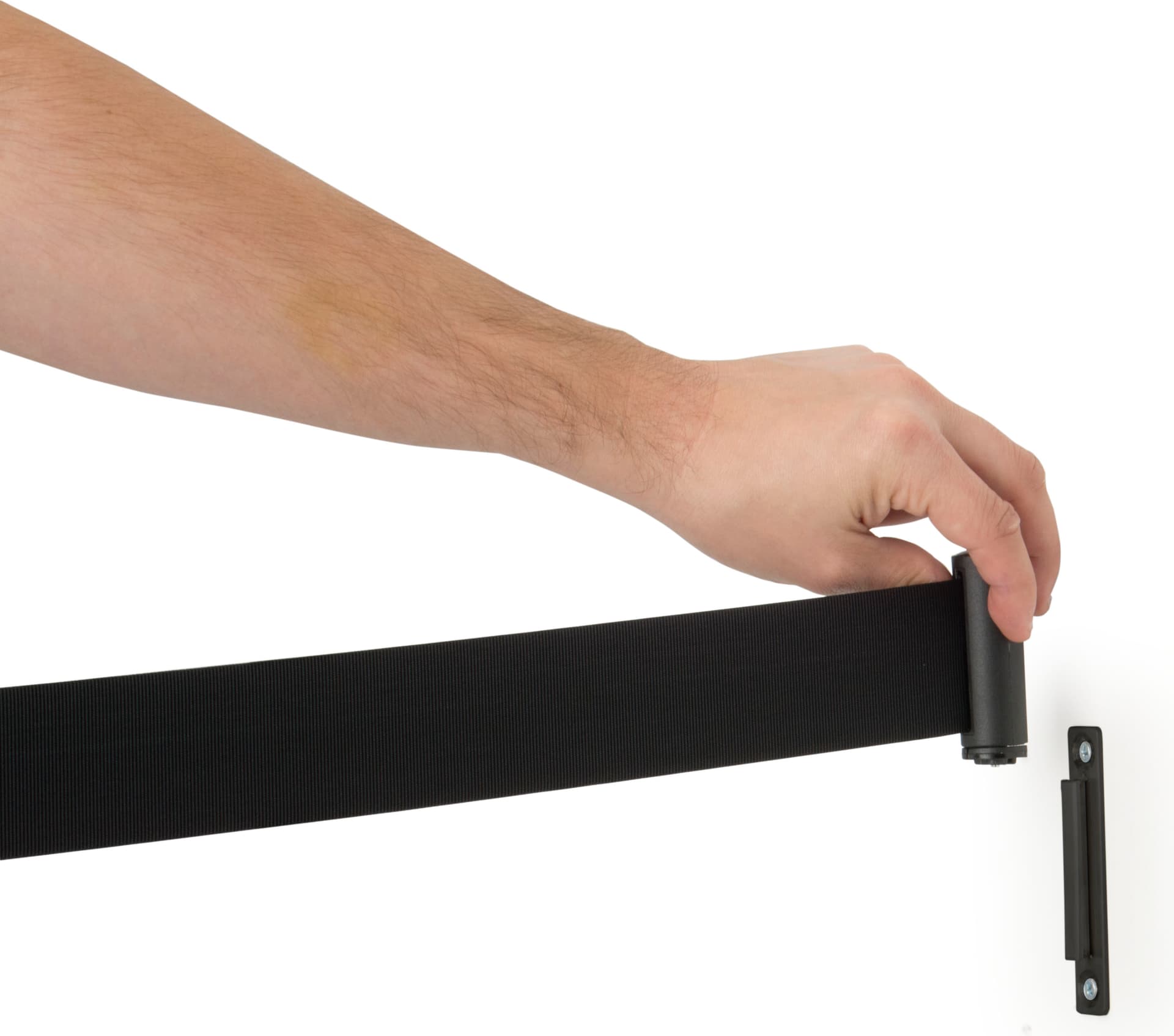 Wall Stanchion With Retractable Belt Nylon - 7 ft. | Displays2Go
