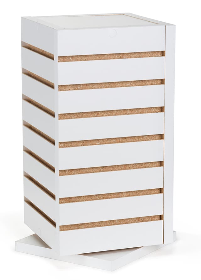 Countertop Slatwall Display | Rotating Cube | Displays2Go