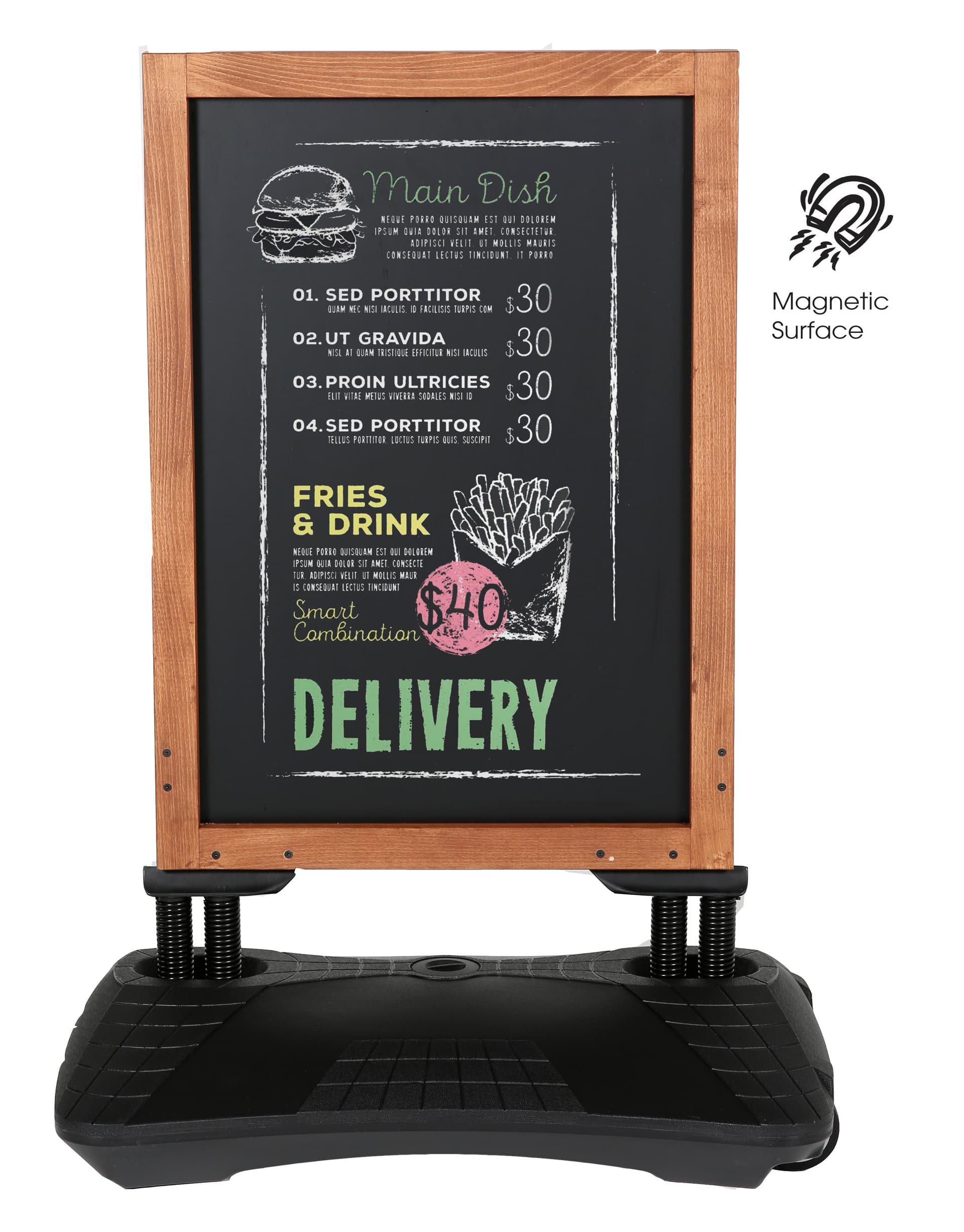 Magnetic Chalkboard Sign | Outdoor Rated Design | Displays2Go