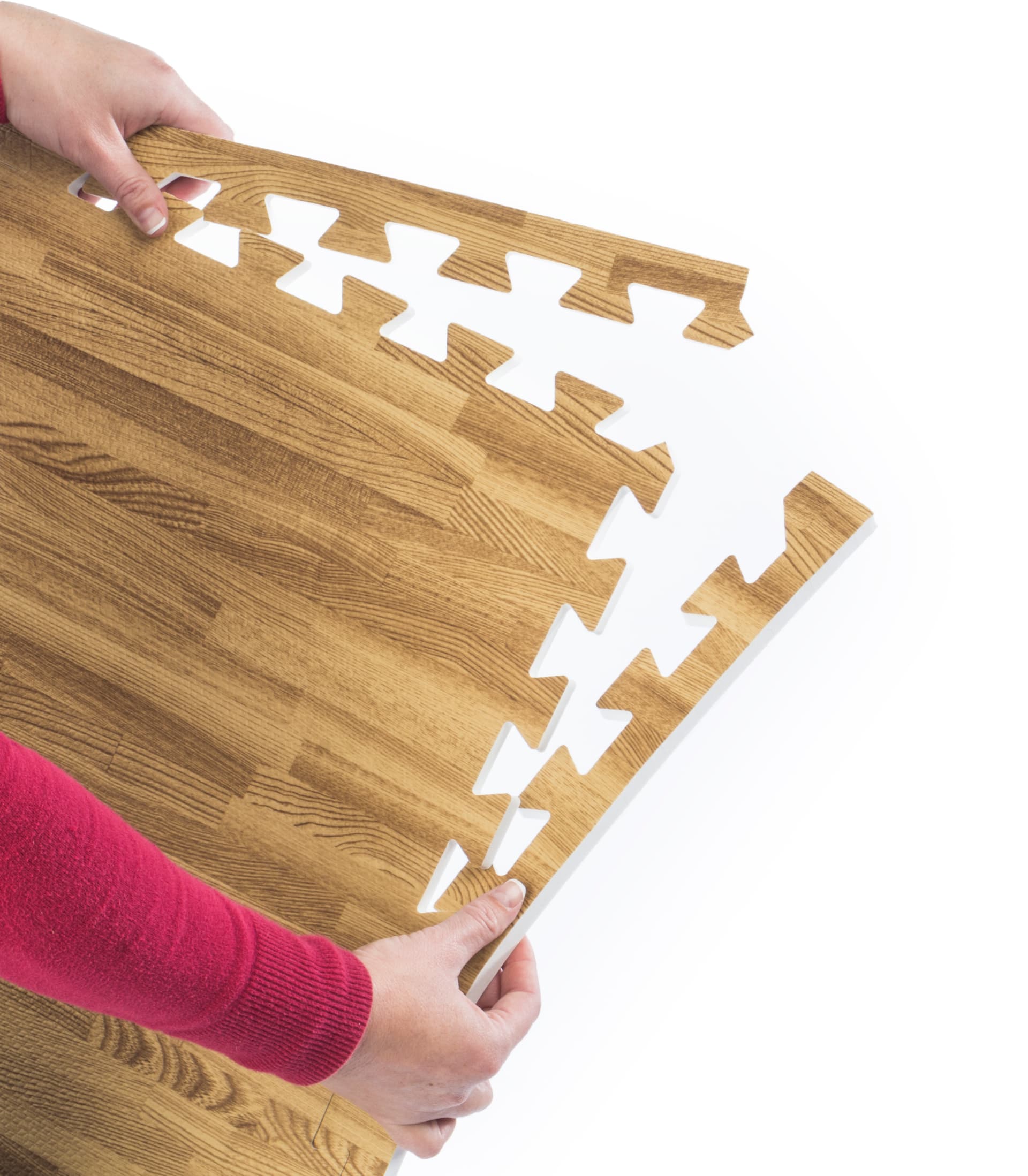 Light Oak Wood Grain Floor Mats | 25 Pieces Make 10' x 10' Floor ...
