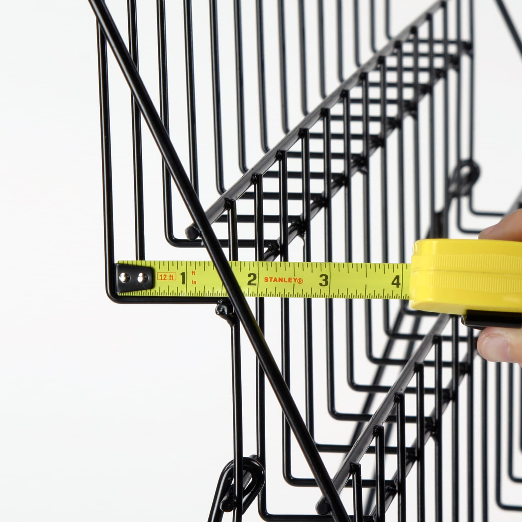 Wire Holder for Brochures | Black Flyer Stand w/ Label Channel ...