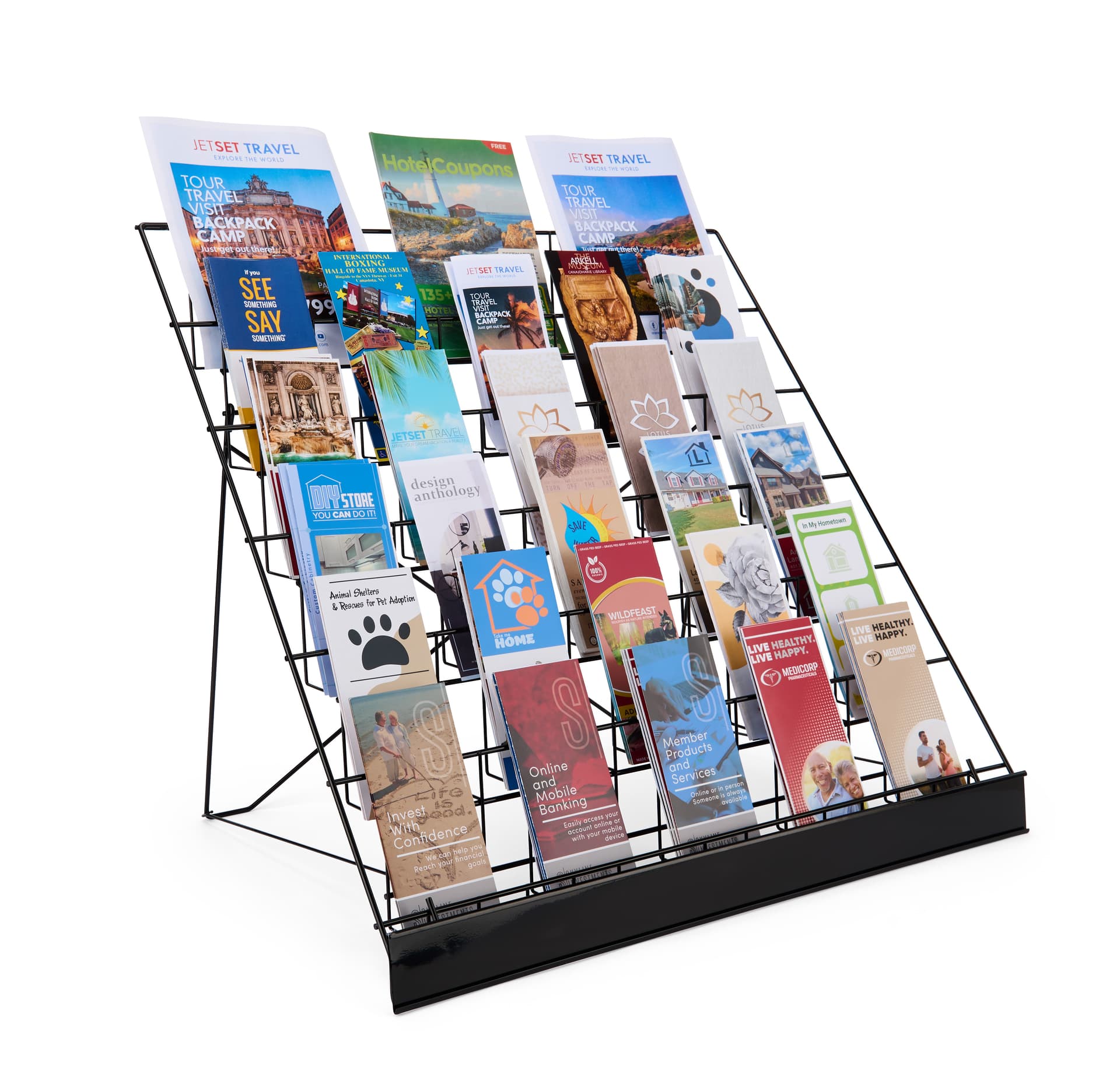 Wire Racks | 6-Tier Countertop Displays for Literature | Displays2Go