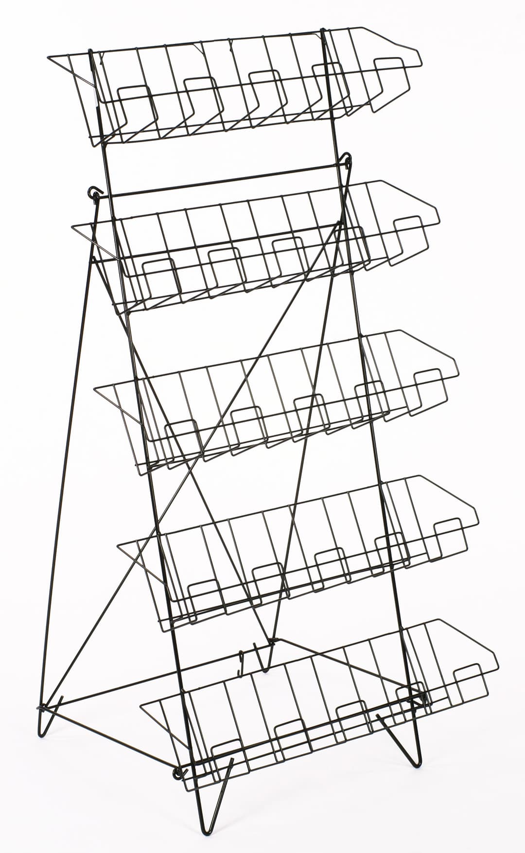 Tiered Book Rack | Literature Wire Stand With Custom Header | Displays2Go