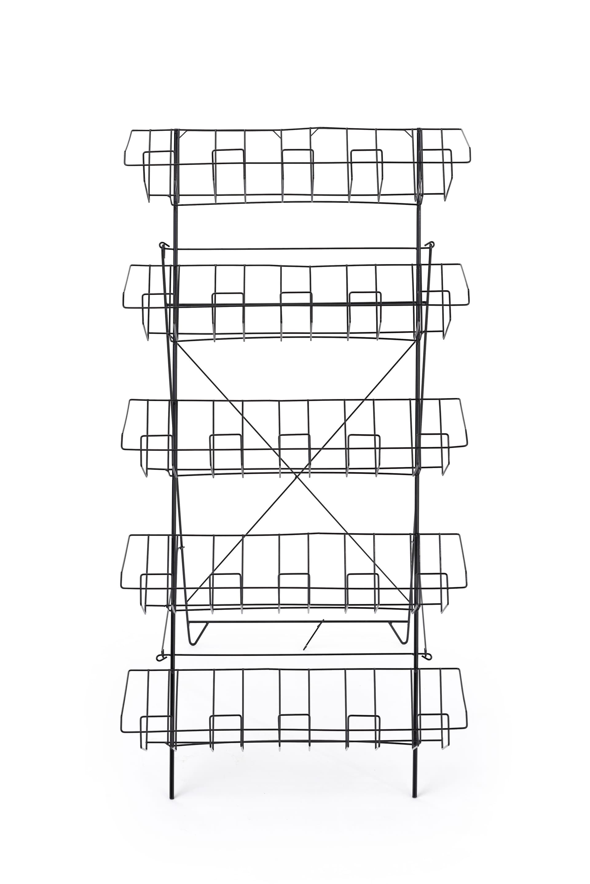 Tiered Book Rack | Literature Wire Stand With Custom Header | Displays2Go
