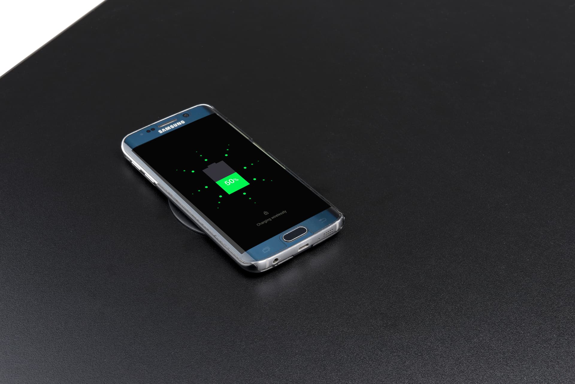 Wireless Power Charging Table | 24”w 42"h Black w/1 Charger | Displays2Go