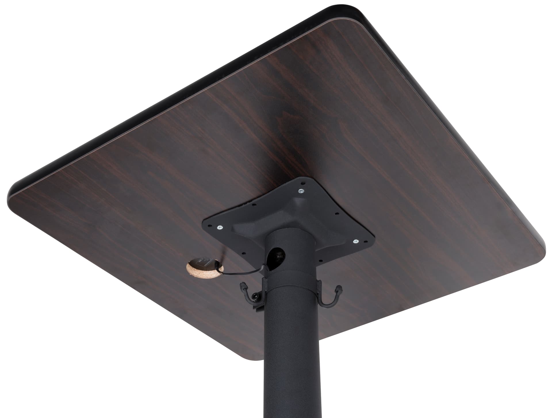 Wireless Charging Pub Table | 24”w 42"h Mahogany w/1 Charger | Displays2Go