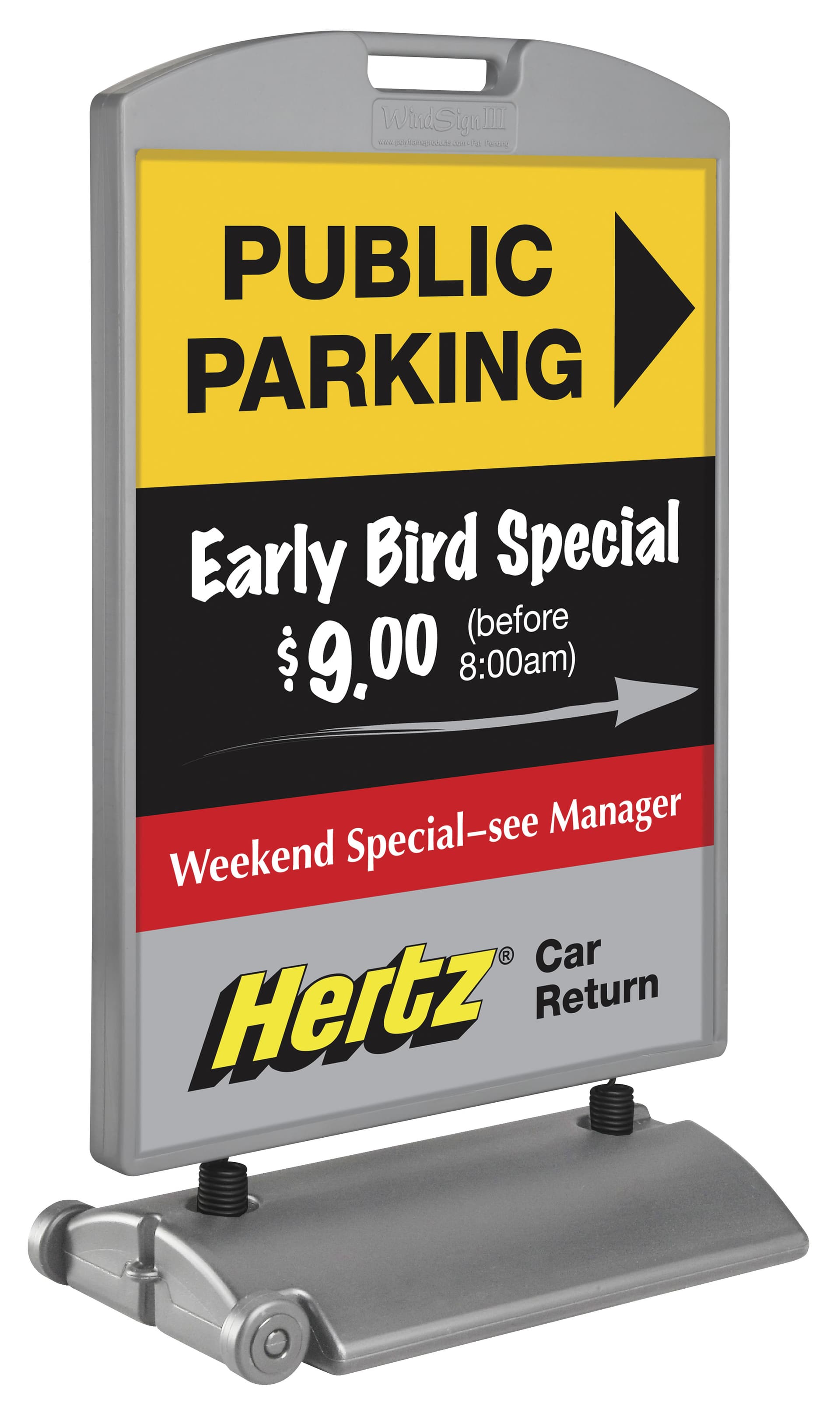 22 x 28 Wind Sign | Custom Insert Display With Water-Filled Base ...